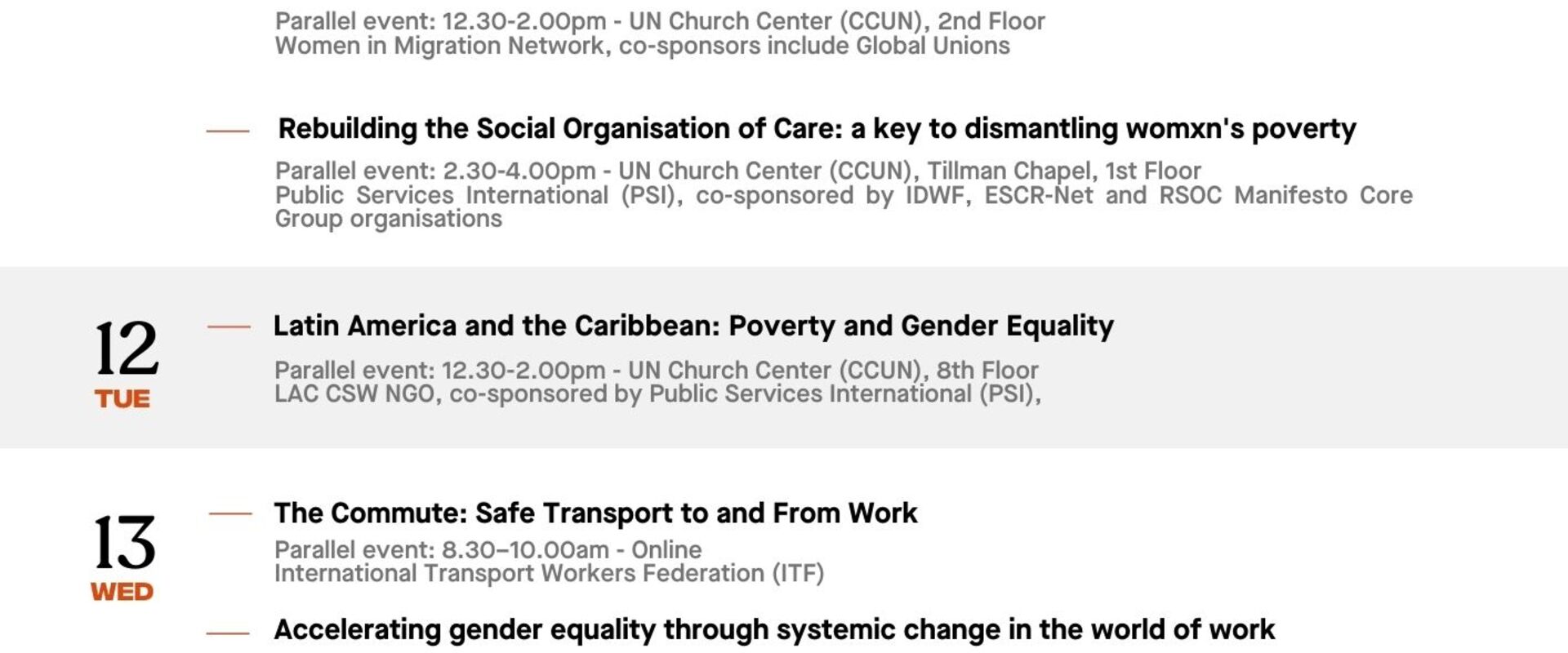 Flyer - CSW68 Trade Union events - PSI - The global union federation of ...